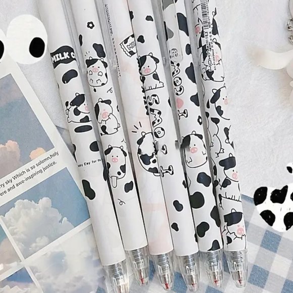 Office | Super Cute Cow Milk Pens Novelty Gel 5 6 Pack 001 | Poshmark